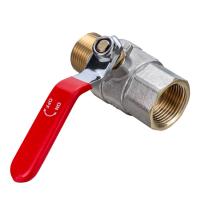 China DN15 MXF Thread Connected Brass Ball Valve Water Tap Nickel Plating for sale