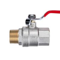 China DN15 MXF Thread Connected Brass Ball Valve Water Tap Nickel Plating for sale
