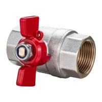 China 1/2 Inch Single Unin Threaded Brass Ball Valve Butterfly Handle For Househole Use for sale