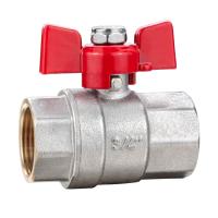 China 1/2 Inch Single Unin Threaded Brass Ball Valve Butterfly Handle For Househole Use for sale