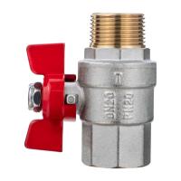 China DN15~25 Butterfly Brass Water Tap Ball Valve MXF Thread Connected for sale