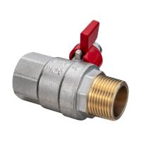 China DN15~25 Butterfly Brass Water Tap Ball Valve MXF Thread Connected for sale