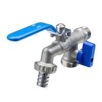 China 1/2Inch Washing Machine Hose Bib Cock With Double Nozzle PN16 1/2
