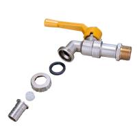 China PN16 Push Bib Cock Brass Body & Ball & Stem Garden Valve Hose Union Connect for sale