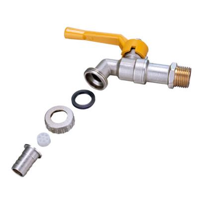 China PN16 Push Bib Cock Brass Body & Ball & Stem Garden Valve Hose Union Connect for sale