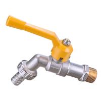 China PN16 Push Bib Cock Brass Body & Ball & Stem Garden Valve Hose Union Connect for sale