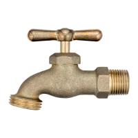 China Single Cold Water Basin Faucet Outdoor Garden Bathroom Taps Wall Mount Brass Bibcock for sale