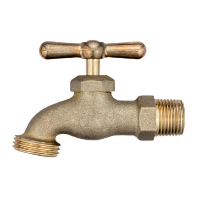 China Single Cold Water Basin Faucet Outdoor Garden Bathroom Taps Wall Mount Brass Bibcock for sale