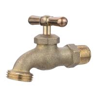 China Single Cold Water Basin Faucet Outdoor Garden Bathroom Taps Wall Mount Brass Bibcock for sale