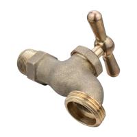 China Single Cold Water Basin Faucet Outdoor Garden Bathroom Taps Wall Mount Brass Bibcock for sale