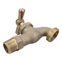 China Single Cold Water Basin Faucet Outdoor Garden Bathroom Taps Wall Mount Brass Bibcock for sale