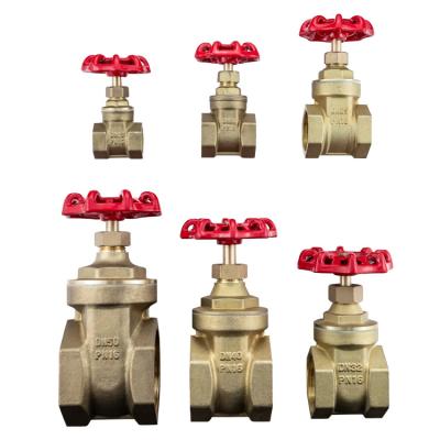 China DN15-100 BSP Thread Forged Brass Pressure Differential Gate Valve With Daisy Handwheels for sale