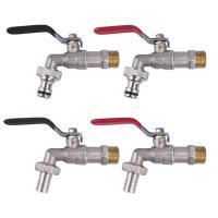China 1/2“ 3/4”Red Handle 1.6Mpa  Garden Water Tap Hose Union Brass Bibcock for sale