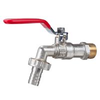 China 1/2“ 3/4”Red Handle 1.6Mpa  Garden Water Tap Hose Union Brass Bibcock for sale