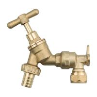 China Stop Structure Garden Bibcock Hose Union Connect 1/2 Inch Use For Water 0-80 ℃ Brass Bibcock for sale