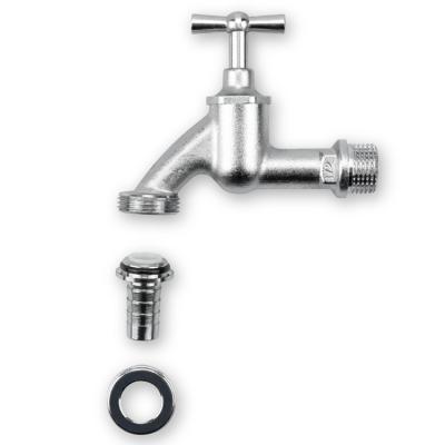 China Half Inch Horse Head Nickel Plated Water Nozzle Slow Open Brass Stop Bibcock for sale
