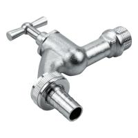 China Half Inch Horse Head Nickel Plated Water Nozzle Slow Open Brass Stop Bibcock for sale