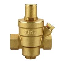China PN16 1/2inch 3/4inch Brass Water Pressure Regulator Valve with Gauge for sale