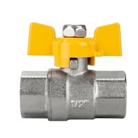 China TMOK Female BSP Nickel Plated PN25 Medium Pressure CE Hydraulic Full Port Brass Ball Valve For Gas for sale