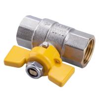 China TMOK Female BSP Nickel Plated PN25 Medium Pressure CE Hydraulic Full Port Brass Ball Valve For Gas for sale