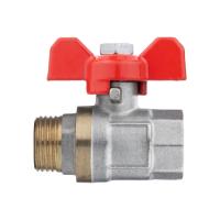 China 1/2 Inch BSPT Male X Female Thread Double Union Forged Cryogenic Brass Ball Valve for sale