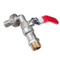 China ISO Certified Brass Garden Water Tap Bibcock Tap Family Use With Heavy Nozzle Brass Ball for sale