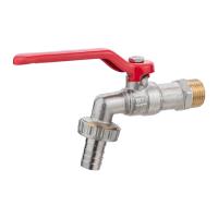 China Nickel Plating Automatic Shut Off  Hot Cold Water Mixer Garden Water Tap Brass Bibcock for sale