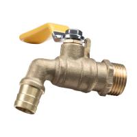 China Low Pressure 1/2 Inch brass bib tap Hot Water 0-80 ℃ Nature Brass Color Brass Bibcock for sale