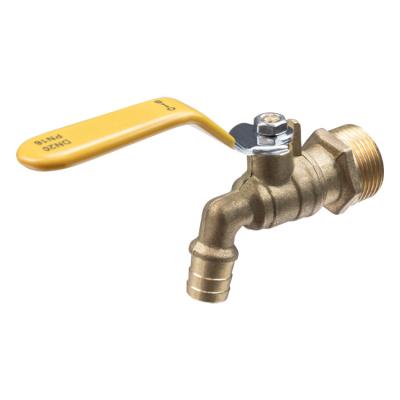 China Brass Hot Water Nozzle Elbow Nozzle Quick Water Faucet Brass Ball Bibcock for sale