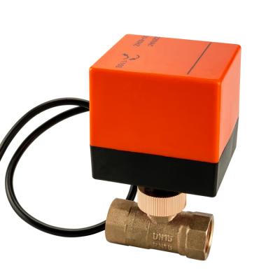 China DN40 2 Way Excellence Quality Thread Electric Actuator Brass Ball  Electric Valve for sale