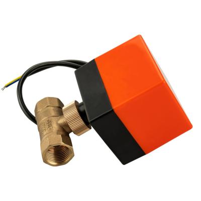 China TMOK 3 /4inch Dn20 12v Brass 2 Way Motorized Ball Electrical Valve For Flow Control Tools Part for sale