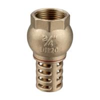 China TMOK 1/2 Inch Forged Brass Body Brass Filter Foot Valve For Water Pump for sale