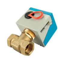 China 2 Way Thermostatic Temperature Control Room Heating/cooling Water Ball Valve With Electric Actuator for sale