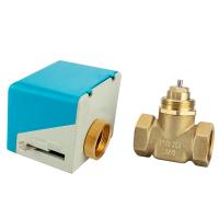 China 2 Way Thermostatic Temperature Control Room Heating/cooling Water Ball Valve With Electric Actuator for sale