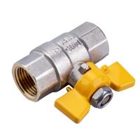 China Natural Gas Safety CE ISO Approved1 Inch Brass Ball Valve Female Thread Brass Gas Valve for sale