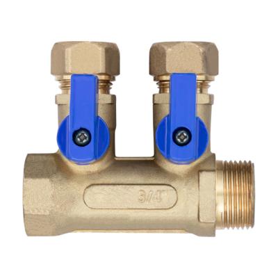 China 3/4 Inch 1 Inch 2 Way 3 Way 4 Way Brass Water Manifold for Water Distributor for sale