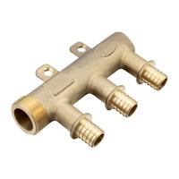 China TMOK 3/4 Inch 1 Inch PN16 Three Way Brass Water Manifold For Water Distributor for sale