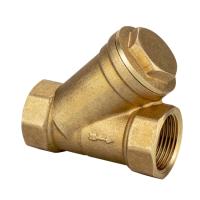 China Seal Hydraulic Oil Filter Water Pump 1 Inch Brass Foot Valve Y Pattern Strainer for sale