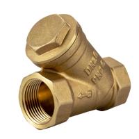 China Seal Hydraulic Oil Filter Water Pump 1 Inch Brass Foot Valve Y Pattern Strainer for sale