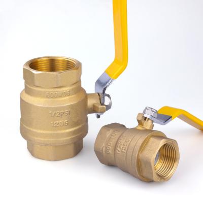 China Push To Connect Valve Brass Gas Ball Valve 600WOG 1/2