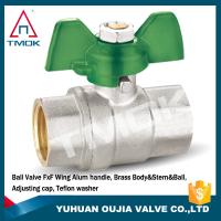 China Butterfly handle water 232psi dn20 butterfly Threaded Brass Ball Valve manual for sale