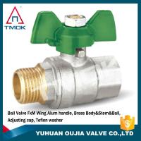 China Butterfly handle water 232psi dn20 butterfly Threaded Brass Ball Valve manual for sale