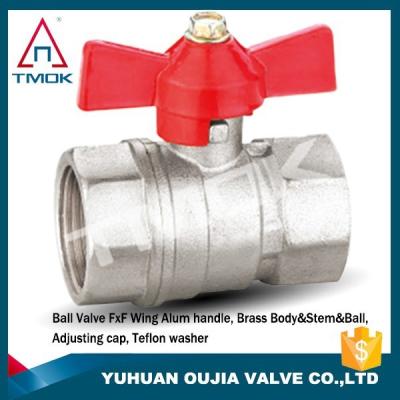 China 1.6 Mpa Nickel Plated Socket Weld Nsf Threaded Brass Ball Valve for sale