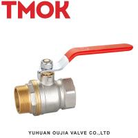 China Pneumatic Actuated 3 Way Butterfly Threaded Brass Ball Valve T Port for sale