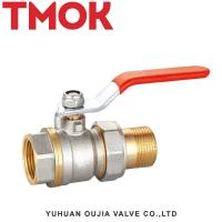 China Pneumatic Actuated 3 Way Butterfly Threaded Brass Ball Valve T Port for sale