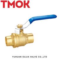 China brass color good quality long handle sand blasting temperature brass ball vavle for sale