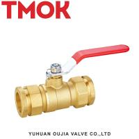 China brass color good quality long handle sand blasting temperature brass ball vavle for sale