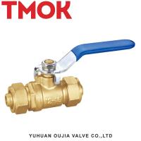 China brass color good quality long handle sand blasting temperature brass ball vavle for sale
