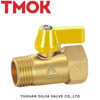 China brass inner wire butterfly handle chrome plated gas ball valve for sale