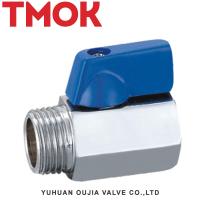 China brass inner wire butterfly handle chrome plated gas ball valve for sale
